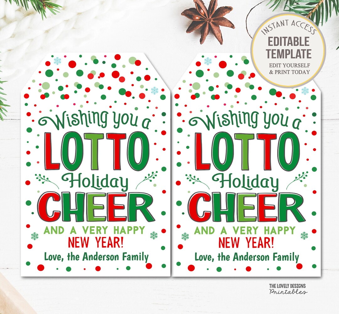 Hit the Jackpot Working With You Christmas Gift Tag Lotto Lottery ...