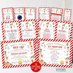 Editable Elf Letter Bundle Elf Arrival Letter Goodbye Letter Elf ...