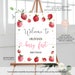 EDITABLE Strawberry Welcome Sign Sweet Strawberry Birthday Party Sign ...