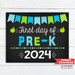 Boy First Day of PRE-K Sign INSTANT DOWNLOAD Photo Prop, First Day of ...