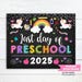 Unicorn Last Day of Preschool Sign, Girl Last Day of Preschool, INSTANT ...