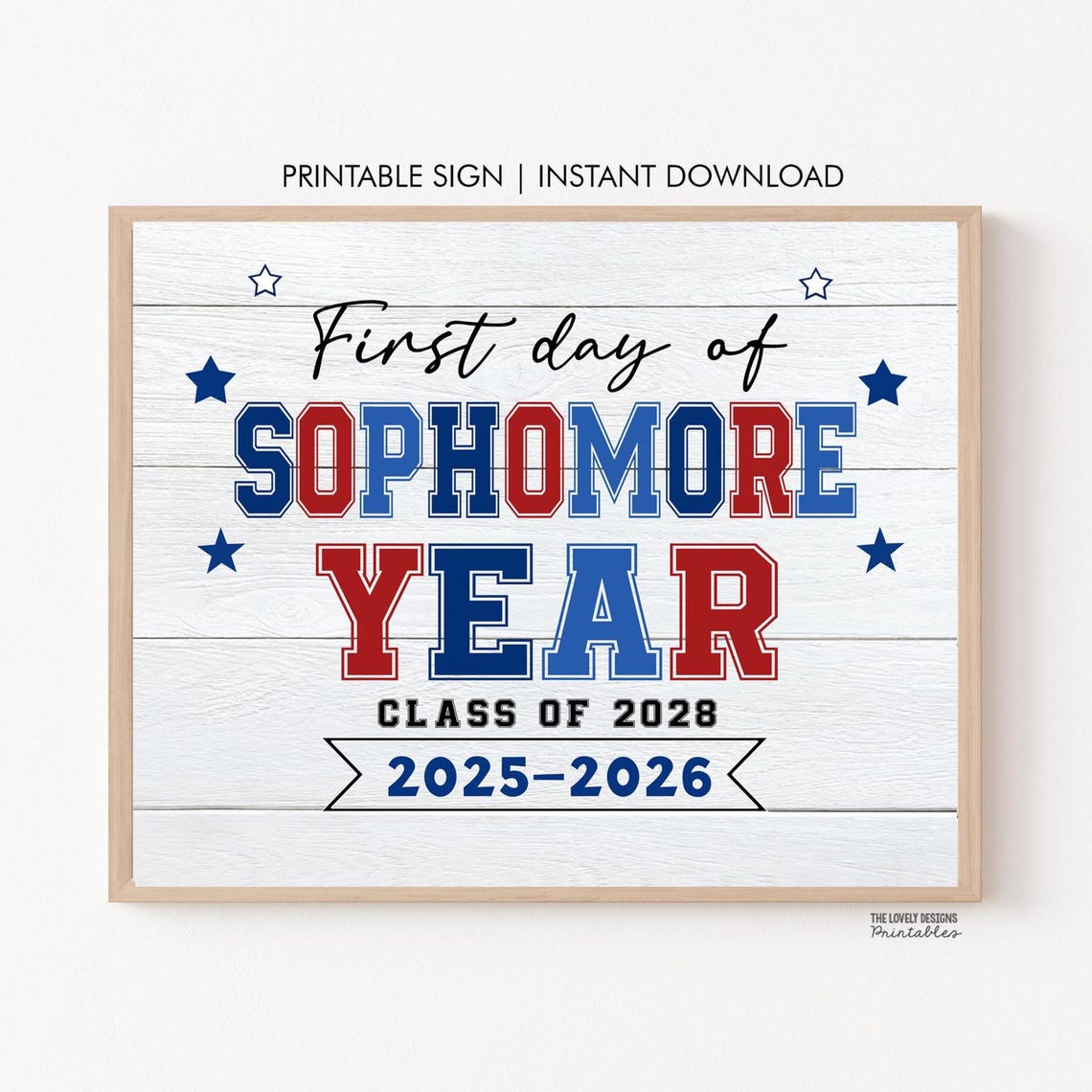 First Day of Sophomore Year Sign, First Day of 10th Grade Sign INSTANT ...