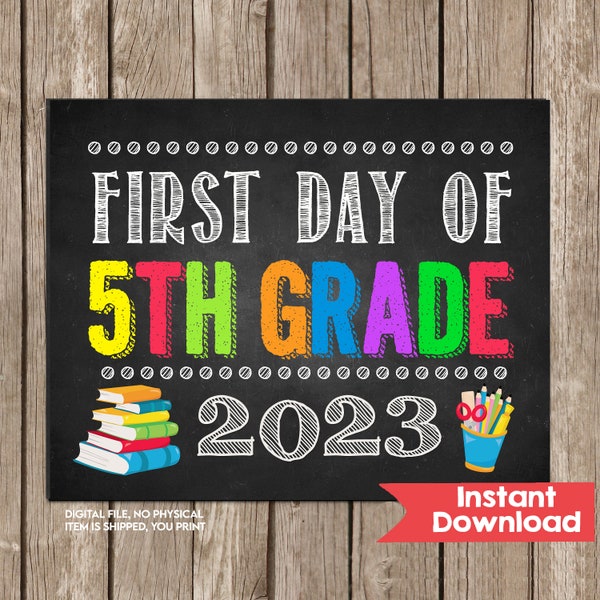 5th Grade Sign - Etsy