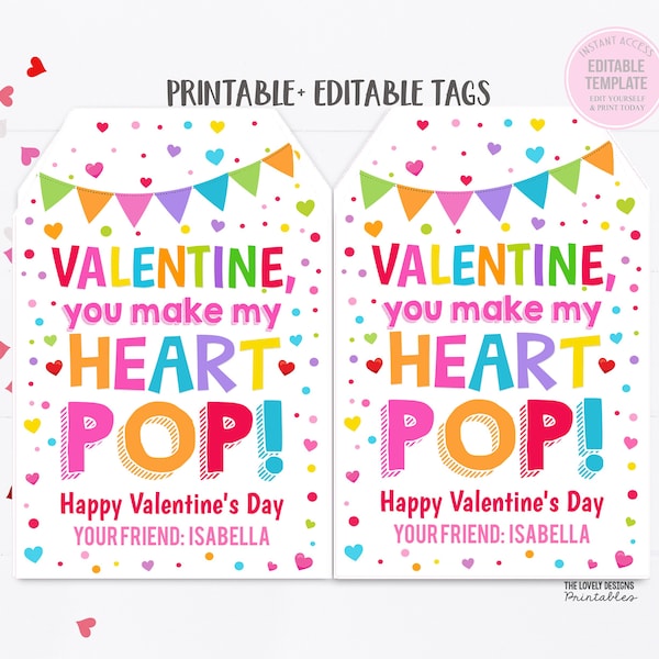 Valentines Heart Tag - Etsy