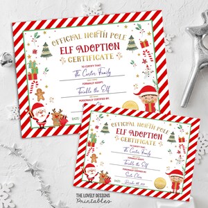 EDITABLE Elf Adoption Certificate Adopt an Elf Letter Adopt Your Elf ...