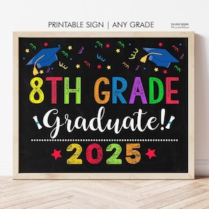 8TH Grade GRADUATION Sign, Middle School Graduate,last Day of 8th Grade ...