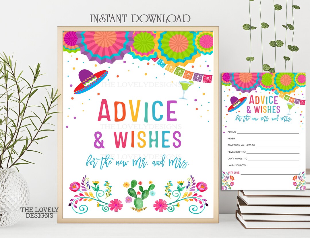 Fiesta Advice and Wishes for the New Mr. and Mrs. Shower Sign Fiesta ...