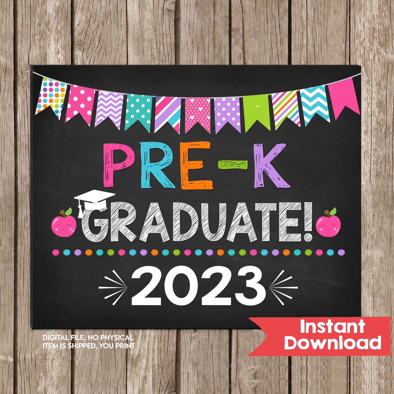 Girl PRE K GRADUATION Signpre-k Graduate Last Day of Pre - Etsy