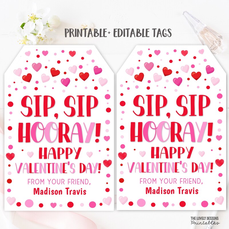 Sip Sip Hooray Happy Valentines Day - Etsy