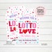 Valentine Day Lottery Gift Tag Wishing You a Lotto Love Teacher Staff ...