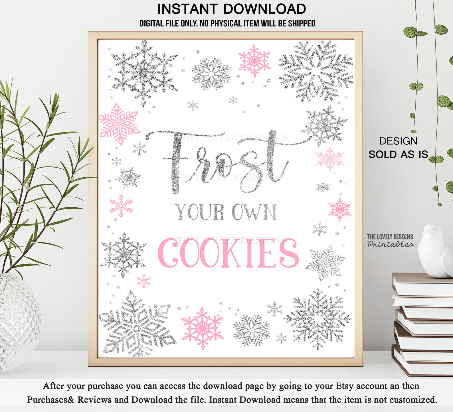 Frost Your Own Cookies Sign Winter Onederland Sign Winter Wonderland ...