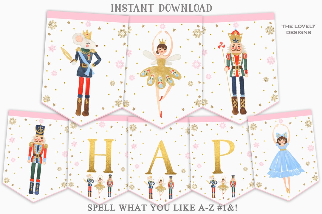 Nutcracker Birthday Party Banner Nutcracker Party Sugar Plum Fairy ...
