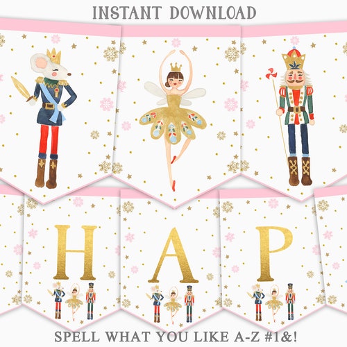 Editable Nutcracker Birthday Invitation Sugar Plum Fairy Etsy
