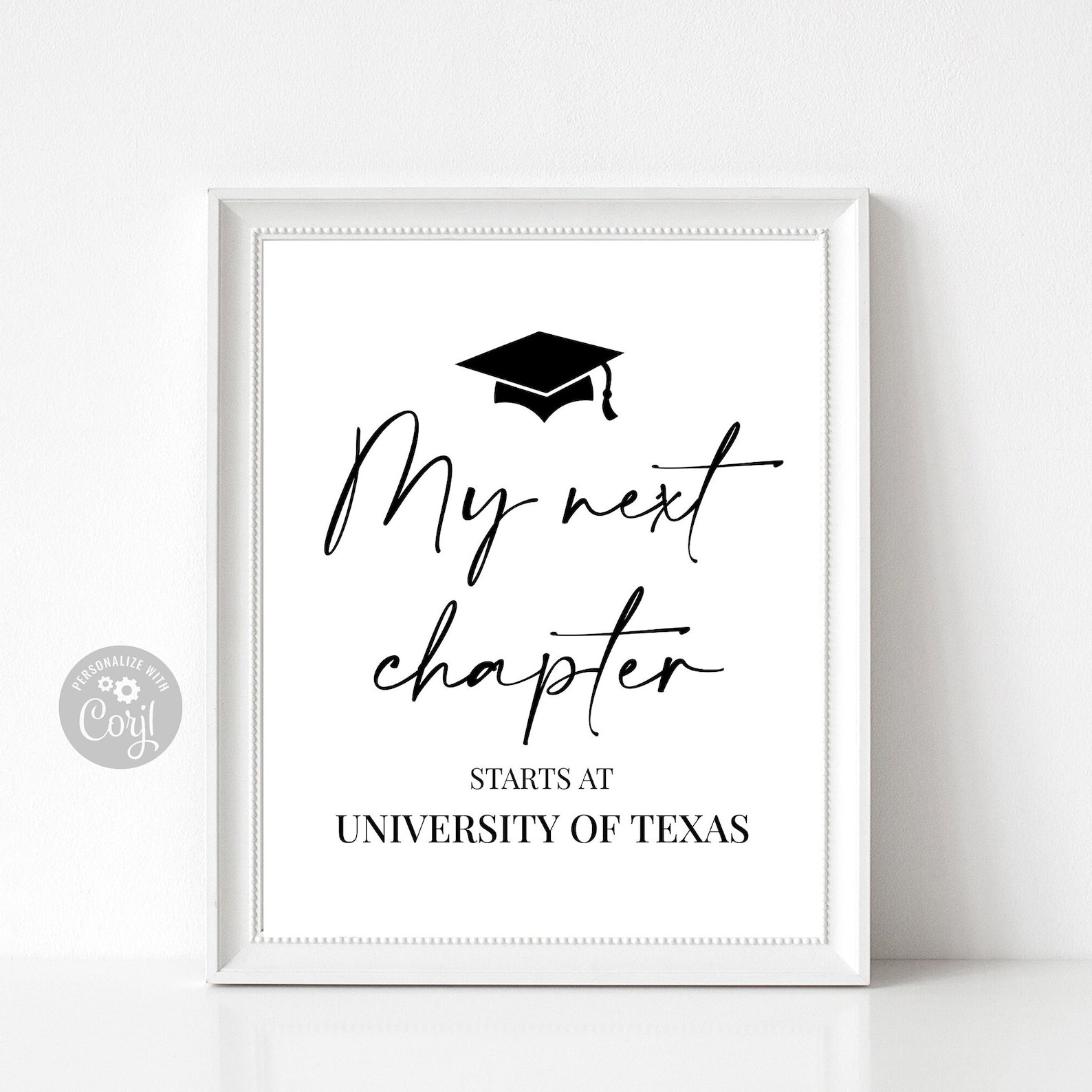 The Next Chapter Graduation Sign Printable Modern Grad Party Sign ...