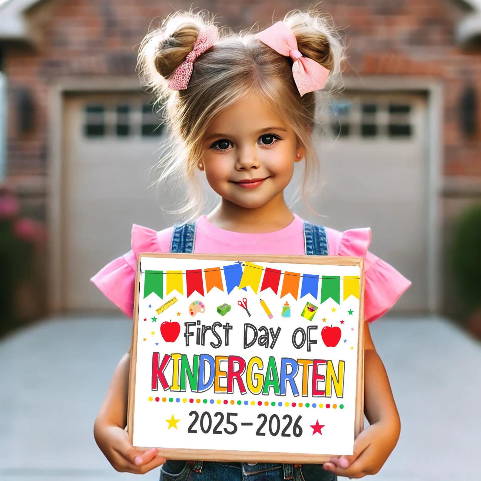 First Day of Kindergarten Sign Printable Back to School Sign Poster ...