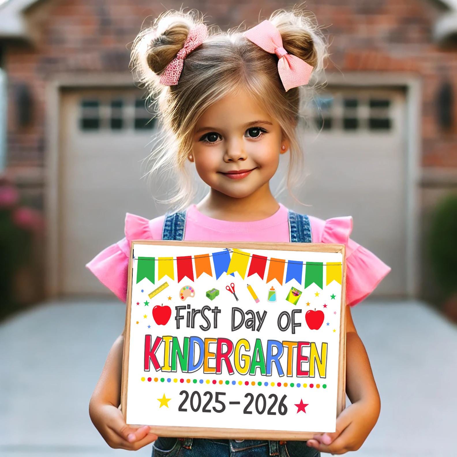 First Day of Kindergarten Sign Printable Back to School Sign Poster ...