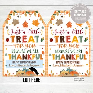 Thanksgiving Gift Tag We Are Thankful for You Tag Fall Appreciation ...