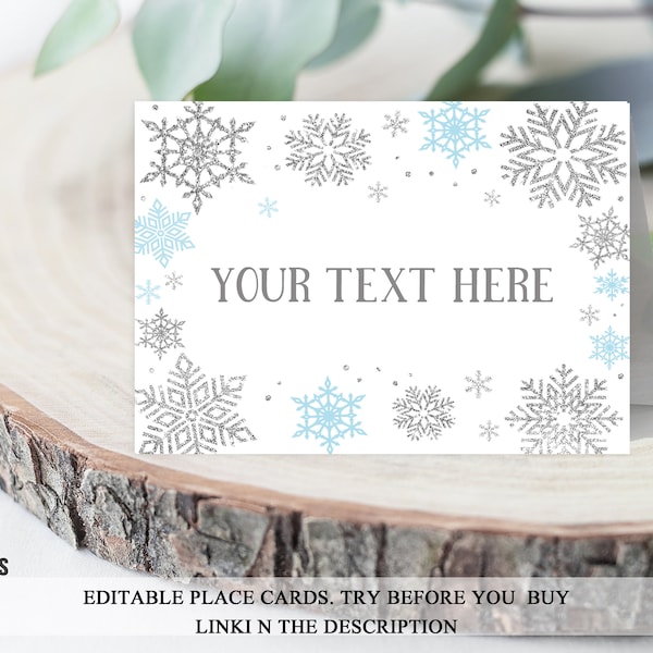 Winter Place Cards - Etsy