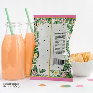Editable Two Wild Leopard Print Chip Bag Wrapper Girl 2nd Birthday Two ...