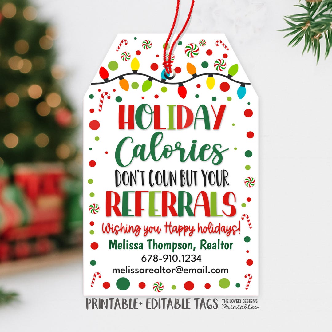 Editable Holiday Calories Don't Count but Your Referrals Do Candy Treat ...