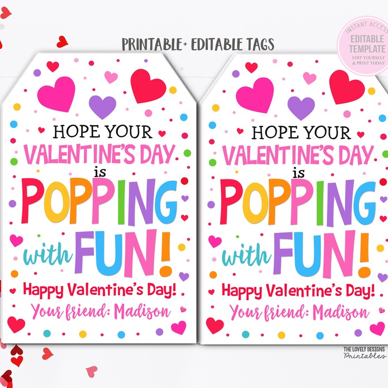 Popcorn Valentine - Etsy