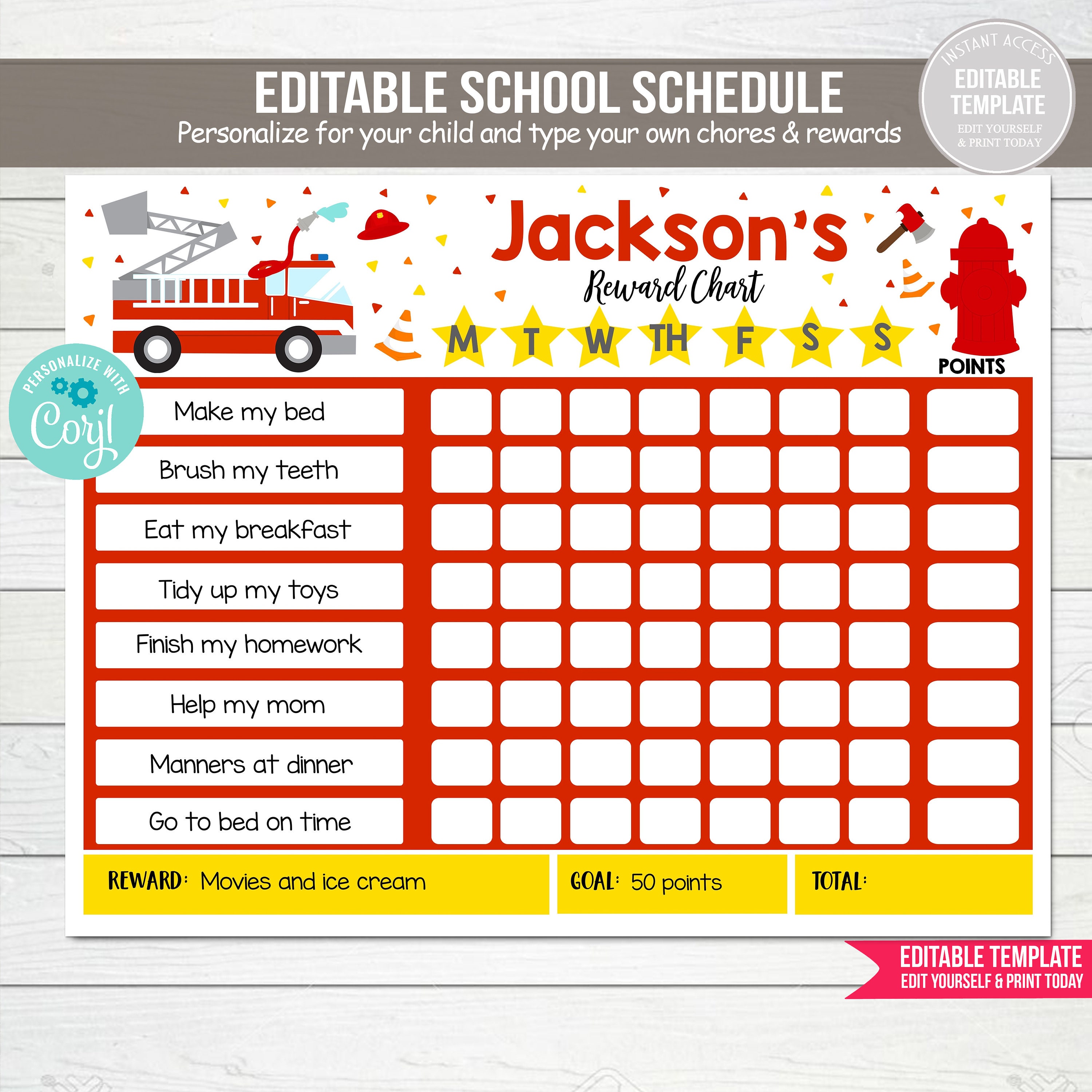 Fire Template For Kids