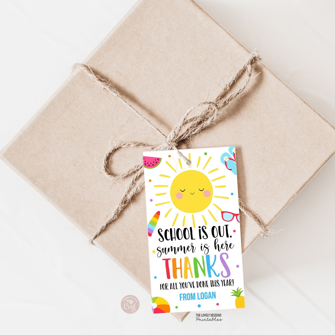 School is Out Summer is Here Thank You Gift Tag Teacher - Etsy