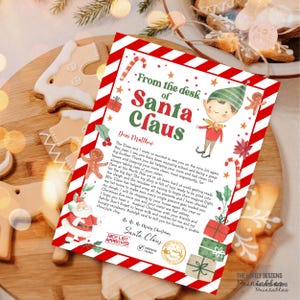 Editable Official Letter From Santa Claus & Elf Nice List Certificate ...