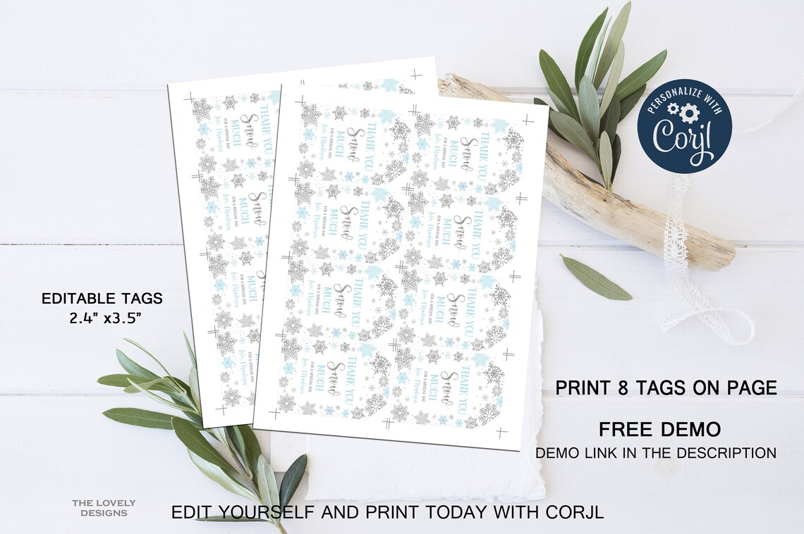 EDITABLE Winter Favor Tag Winter Snow Much Gift Tags Winter | Etsy