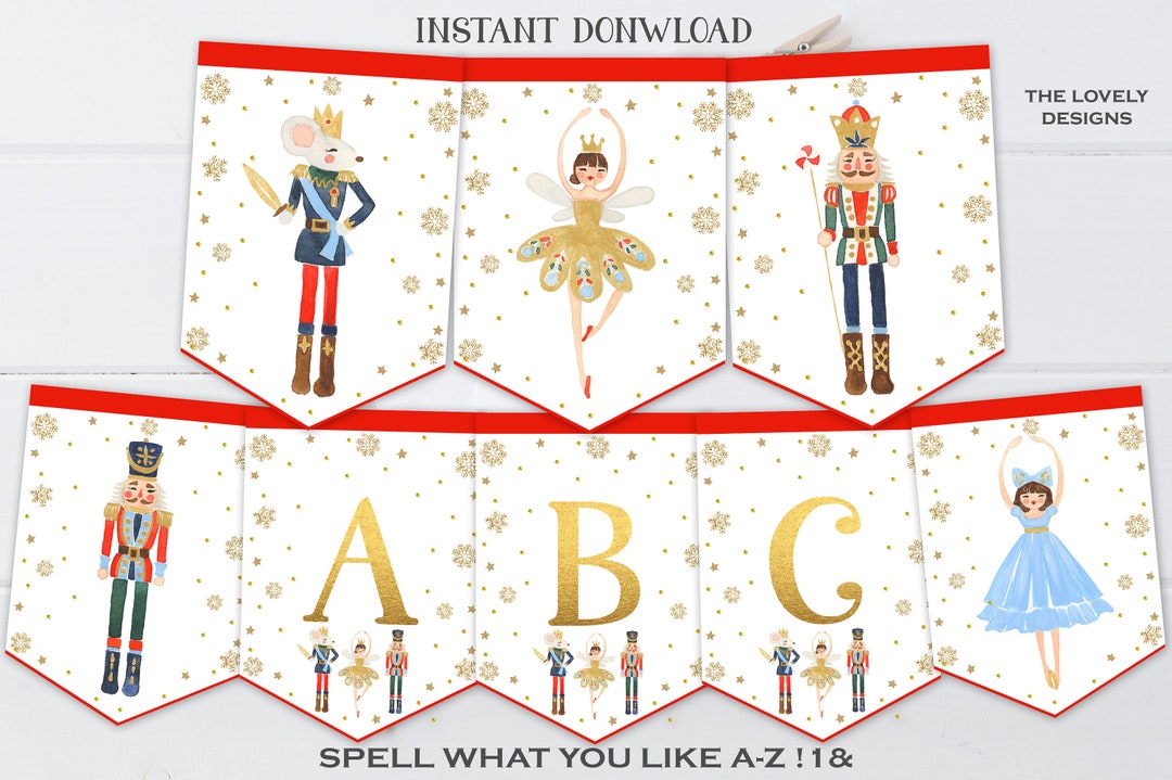 Nutcracker Banner Nutcracker Sugar Plum Fairy Birthday Nutcracker ...