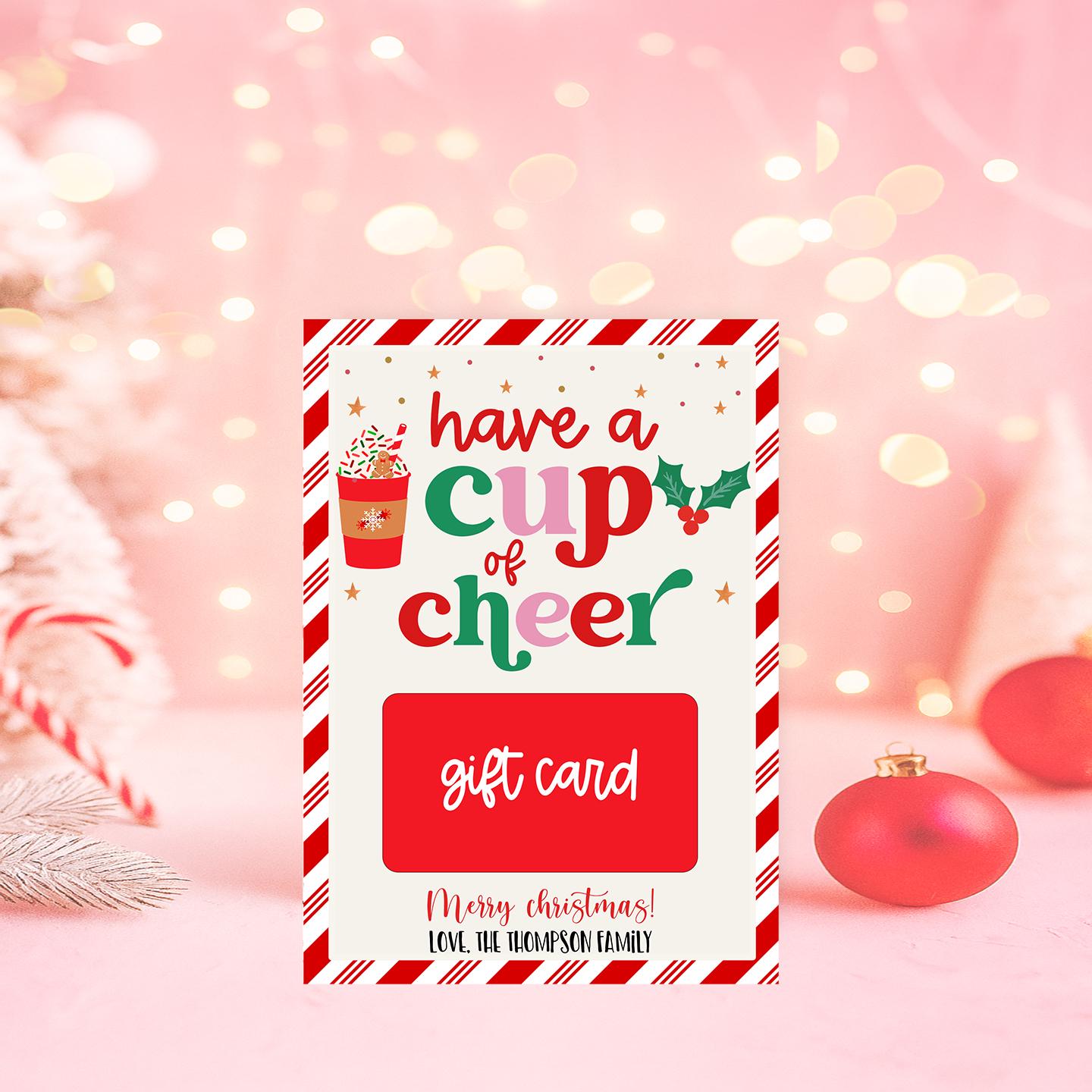 Christmas Coffee Gift Card Holder Printable, Teacher Christmas Gift ...