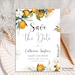 Editable Orange Save the Date Template A Little Cutie is on the Way ...