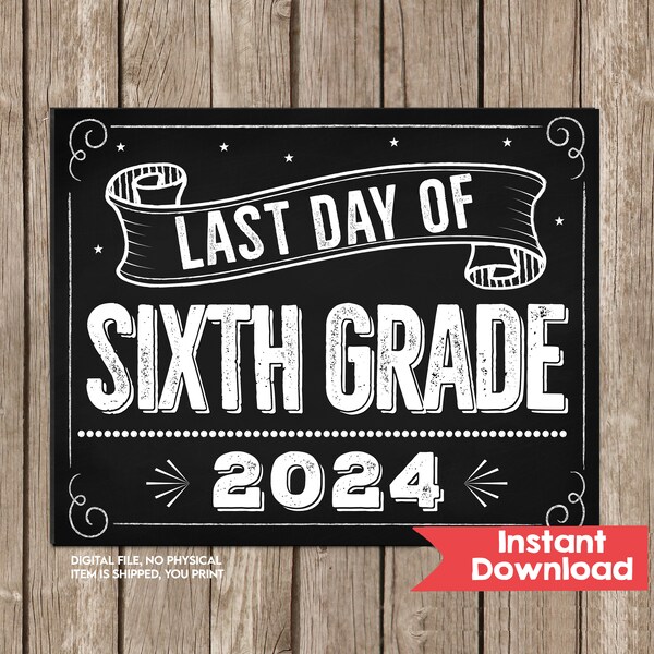6th Grade Sign - Etsy