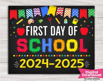 First Day of Preschool Printable Sign Back to School Poster First Day ...