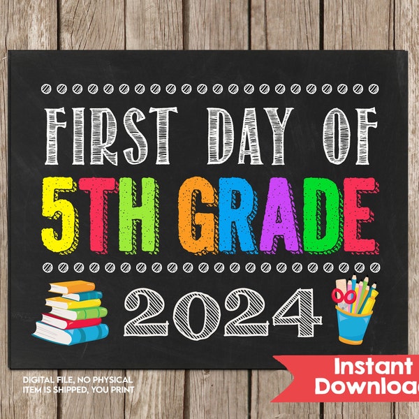 5th Grade Sign - Etsy