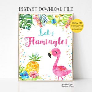 Flamingo Sign Table Flamingo Birthday Party Sign Flamingo Animals Zoo ...