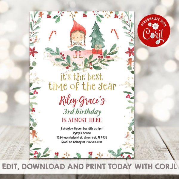 Elf Invitation - Etsy