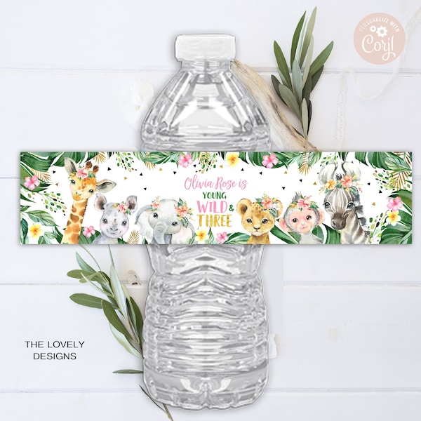 Safari Water Labels - Etsy