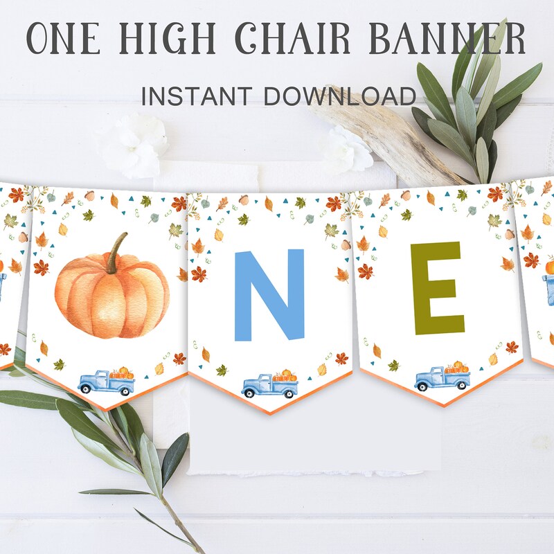 Pumpkin Truck Birthday Banner - Etsy