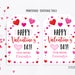 Hearts Valentine's Day Tag, Editable Hearts Tags Valentine's Day ...