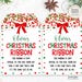 Editable Christmas Ribbon Ornament Tag, Holiday Ribbon Tag Height ...