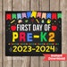 First Day of PRE K2 Sign Pirntable INSTANT DOWNLOAD Photo - Etsy