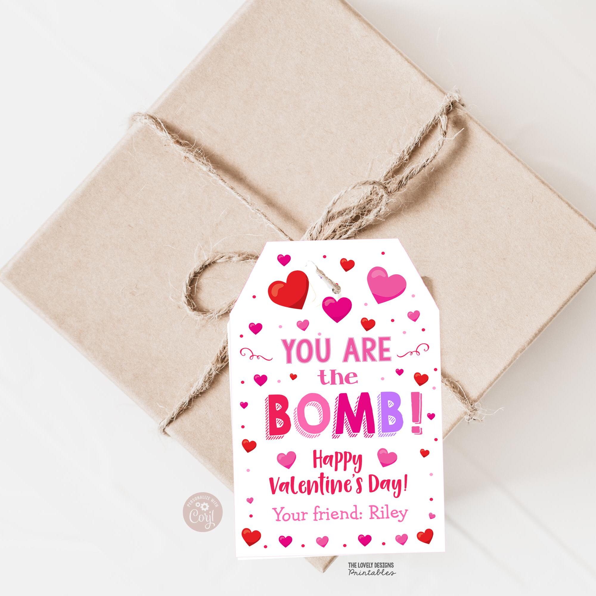 Editable Hot Chocolate Bomb Tags Valentine's Day Hot Cocoa Bomb ...