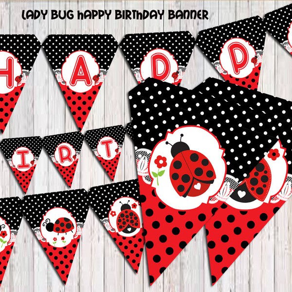 Ladybug Banner - Etsy