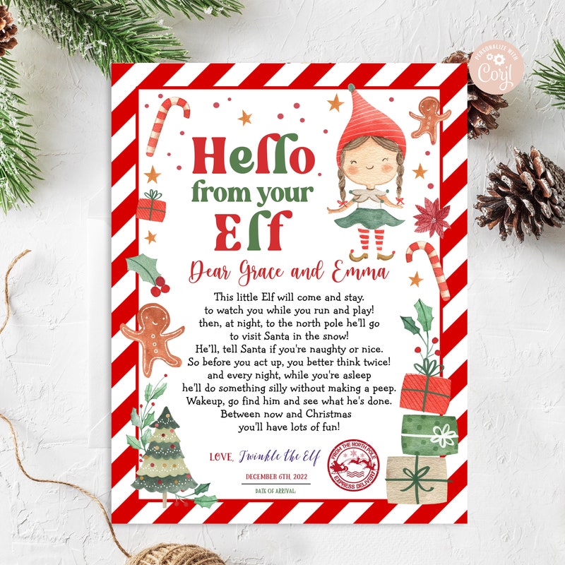 First Letter From Elf - Etsy