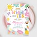 Editable Splash Into Ten 10th Birthday Pool Party Invitation Splish ...