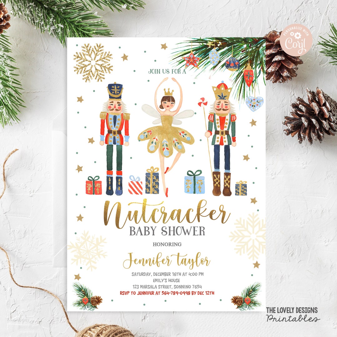 EDITABLE Nutcracker Baby Shower Invitation Nutcracker Land of - Etsy