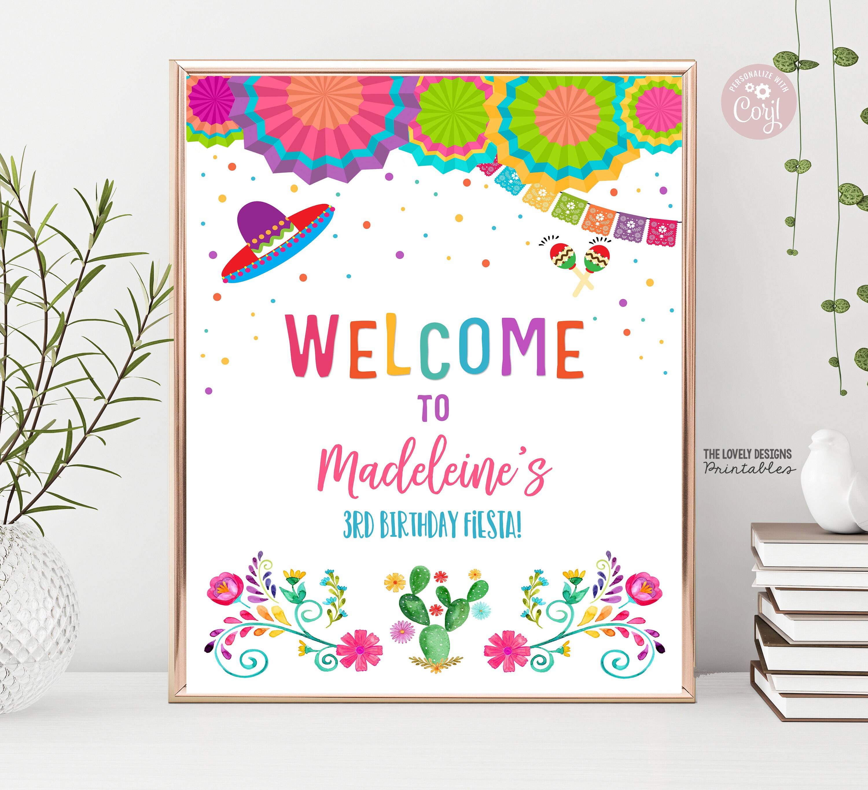 EDITABLE Fiesta Welcome Sign Fiesta Birthday Party Sign Fiesta | Etsy