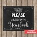 Graduation Yearbook Sign Graduation Party Printable Sign | Etsy