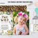 Editable TWO Wild Leopard Print Jungle Birthday Photo Invitation ...